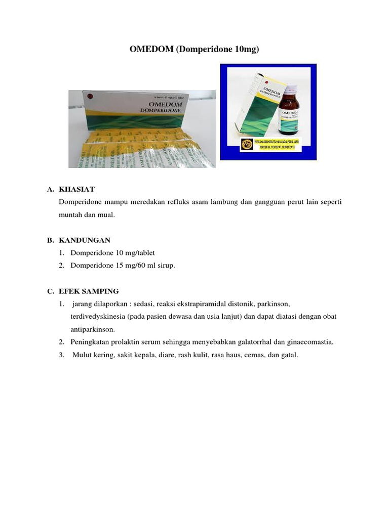 Khasiat & Efek Samping OMEDOM | PDF