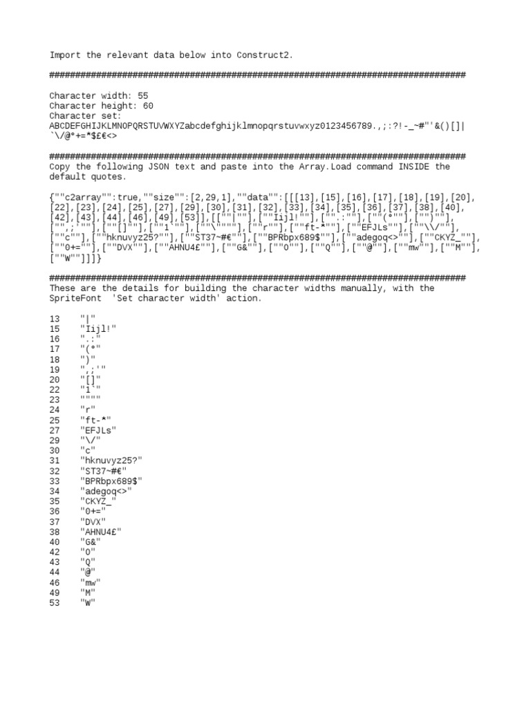 SpriteFont Vogue ExtraBold (50) (0,0,0,0) 55x60 | PDF