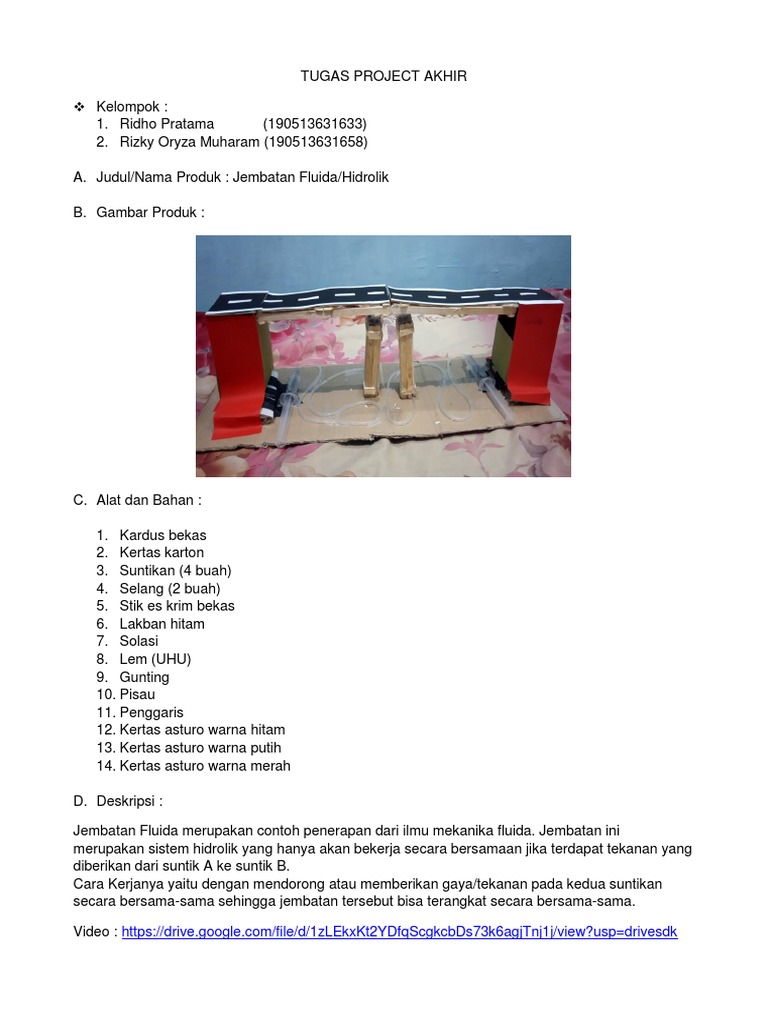 Tugas Project Akhir Mekanika Fluida | PDF