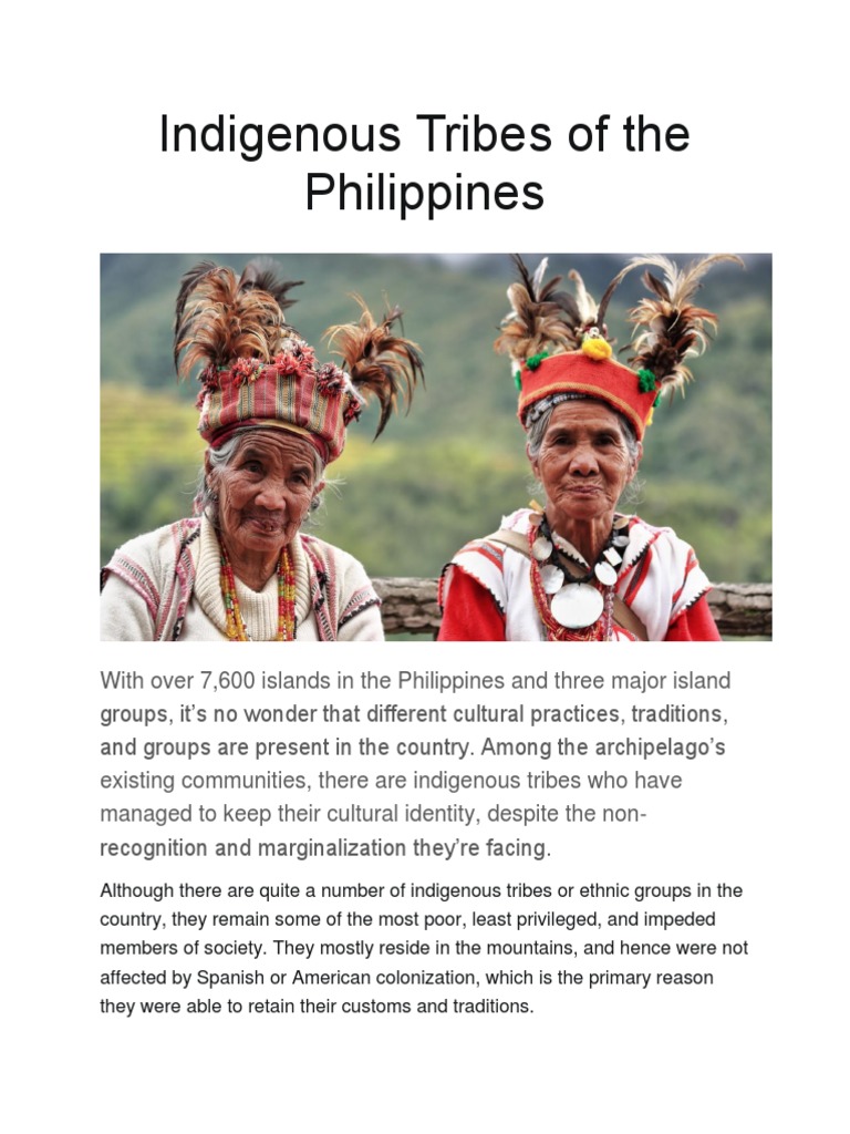 A Guide To The Indigenous Tribes of The Philippines | PDF | Indigenous ...