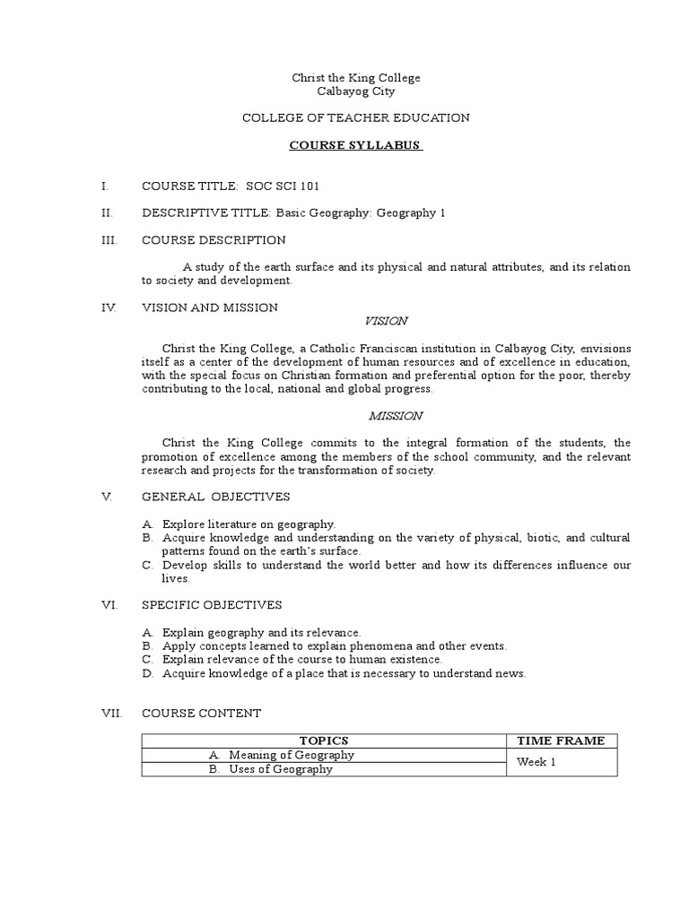 Soc Sci 101 - Basic Geography - Geog 1 | PDF | Geography | Earth