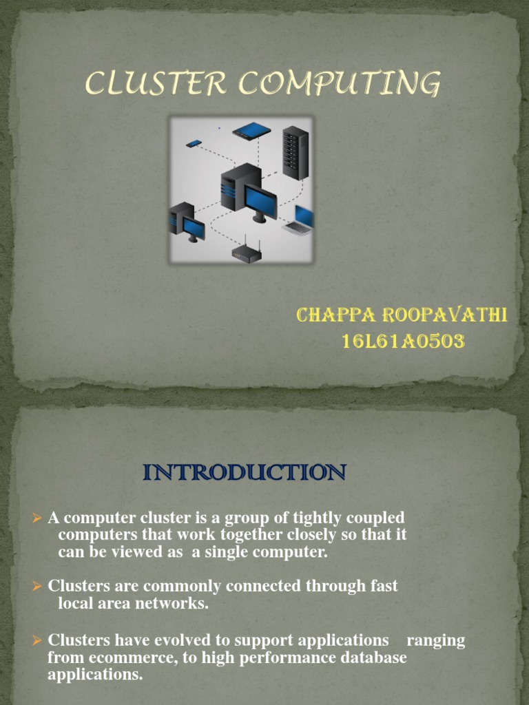 Cluster Computing | PDF | Computer Cluster | Personal Computers