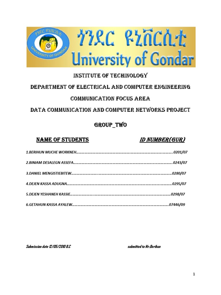 Communication Project Documentation | PDF | Network Topology | Local ...