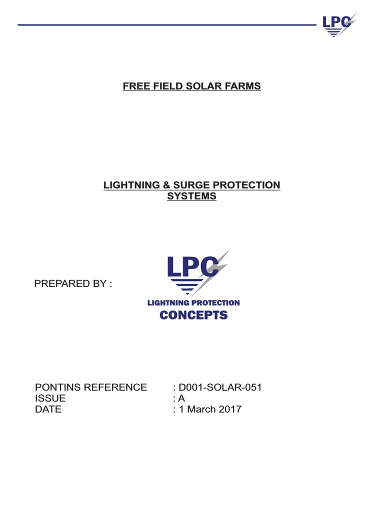PV Farm Lightning Protection Guide | PDF | Photovoltaic System ...
