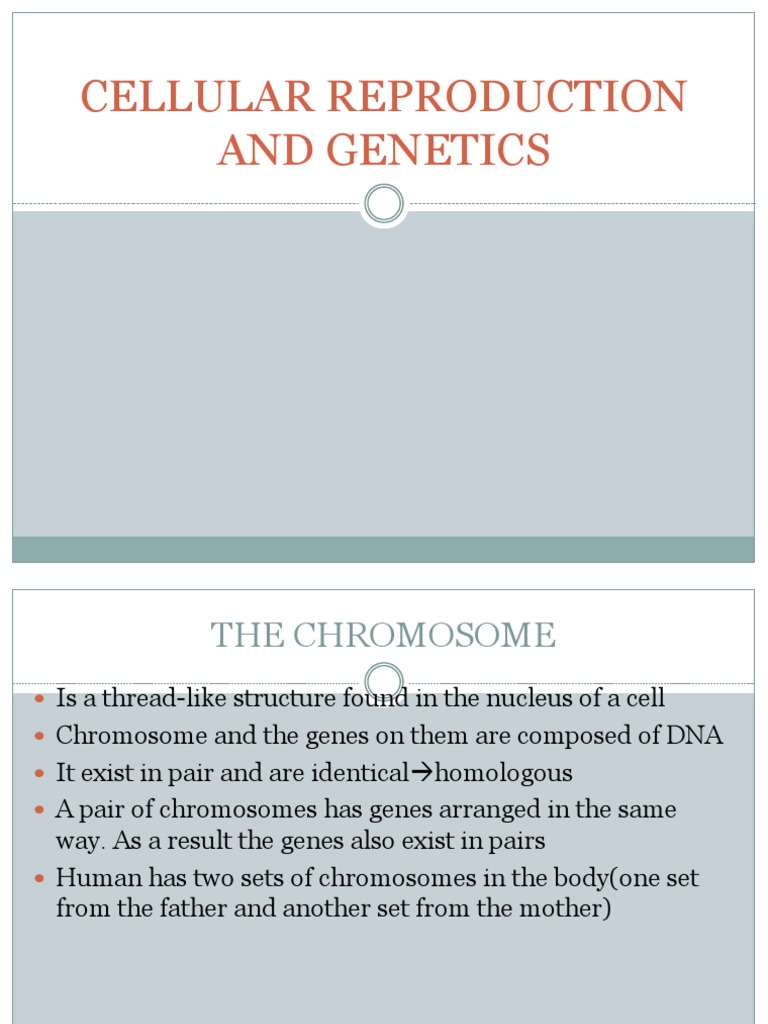 Cellular Reproduction and Genetics | PDF | Meiosis | Mitosis