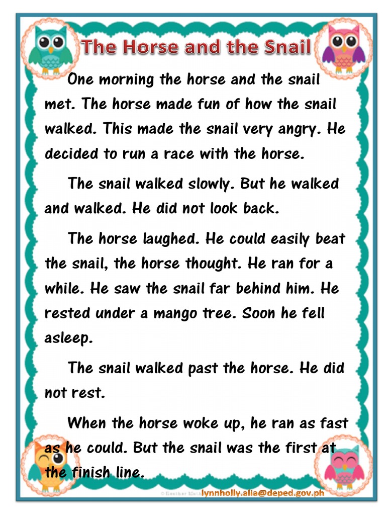 The Horse and The Snail | PDF