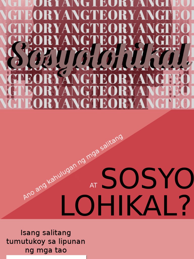 Teoryang Sosyolohikal | PDF