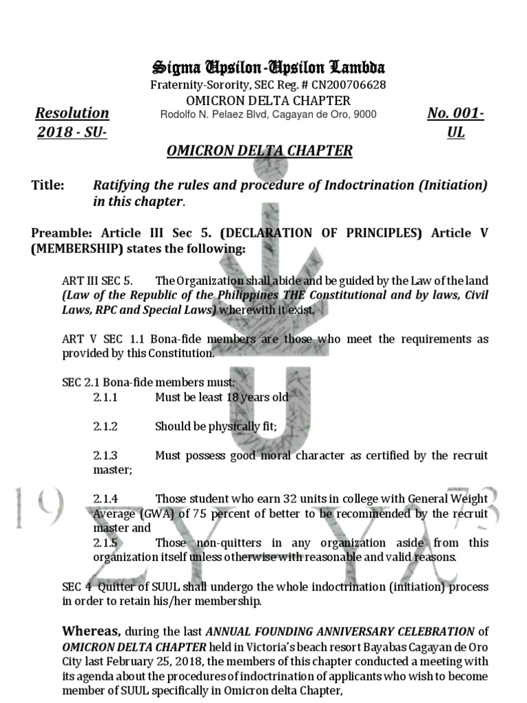 Resolution PRE FINAL 0012018 | PDF | Ratification | Sources Of Law