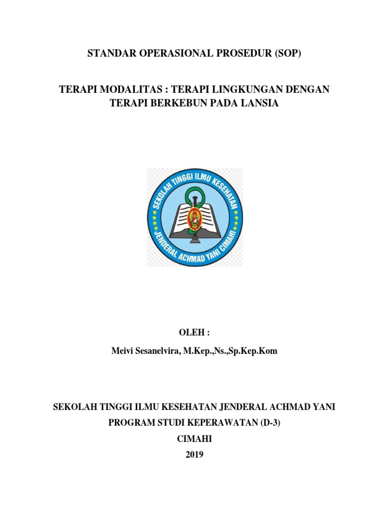 Terapi Berkebun untuk Lansia | PDF
