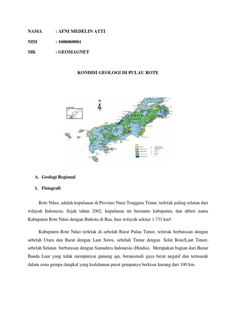 Kondisi Geologi Di Pulau Rote | PDF