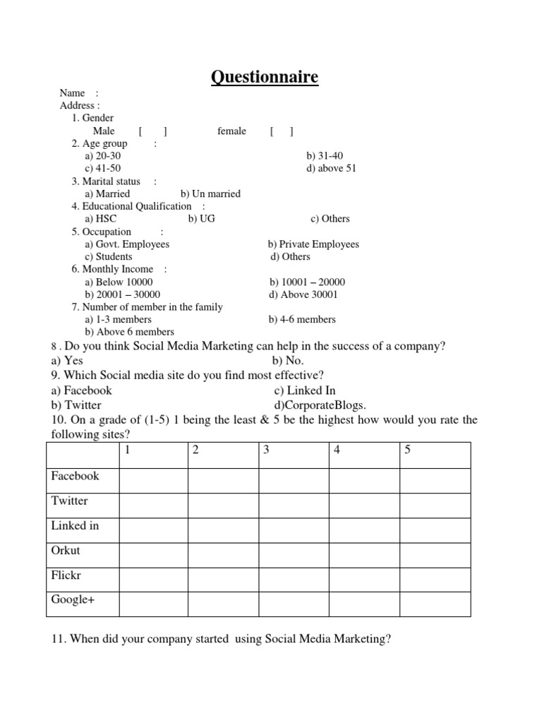 Social Media Marketing Survey | PDF | Social Media Marketing | Social Media