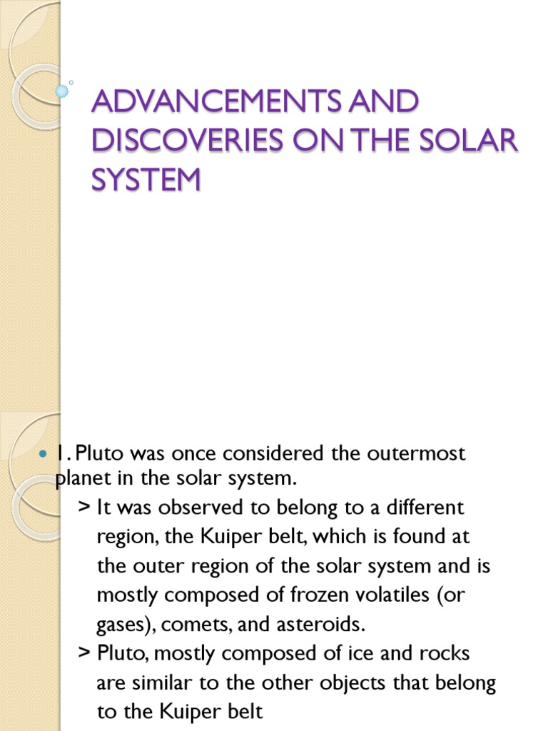 2.advancements and Discoveries On The Solar System | PDF | Solar System ...