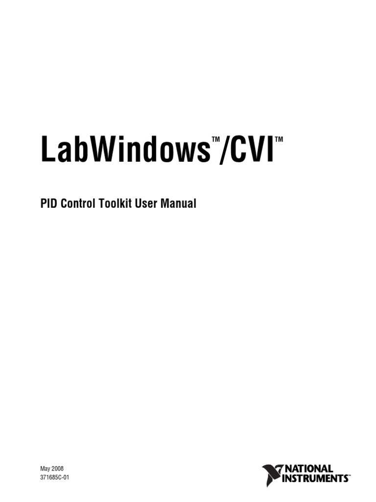 LabWindows CVI PID Control Toolkit User Manual PDF | PDF | Control ...