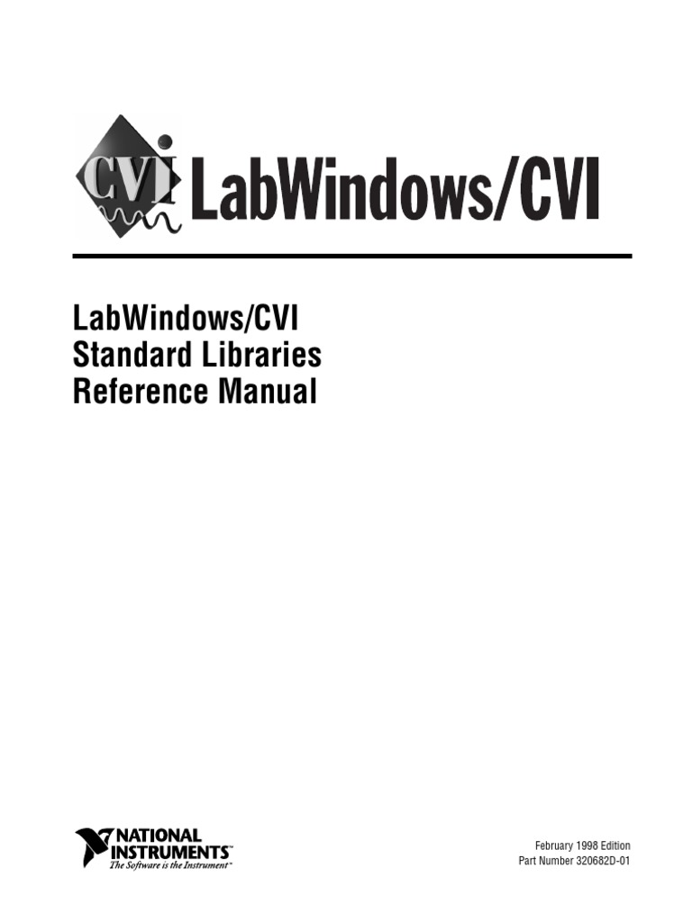 LabWindows CVI Standard Libraries Reference Manual | PDF | String ...