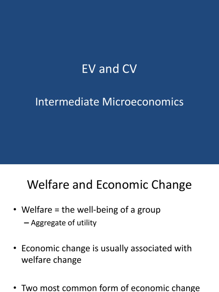 Notes On EV:CV | PDF | Welfare Economics | Utility