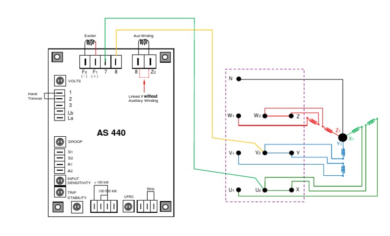 AS440 AVR Wiring Diagram Overview | PDF