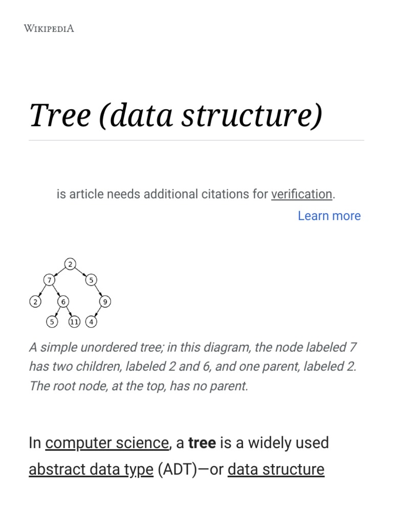 Tree (Data Structure) | PDF | Algorithms And Data Structures | Areas Of ...