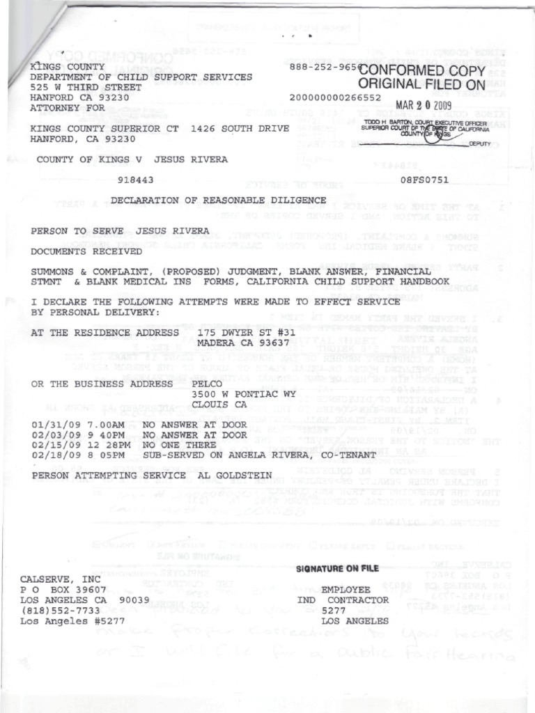 Proof of Service | PDF