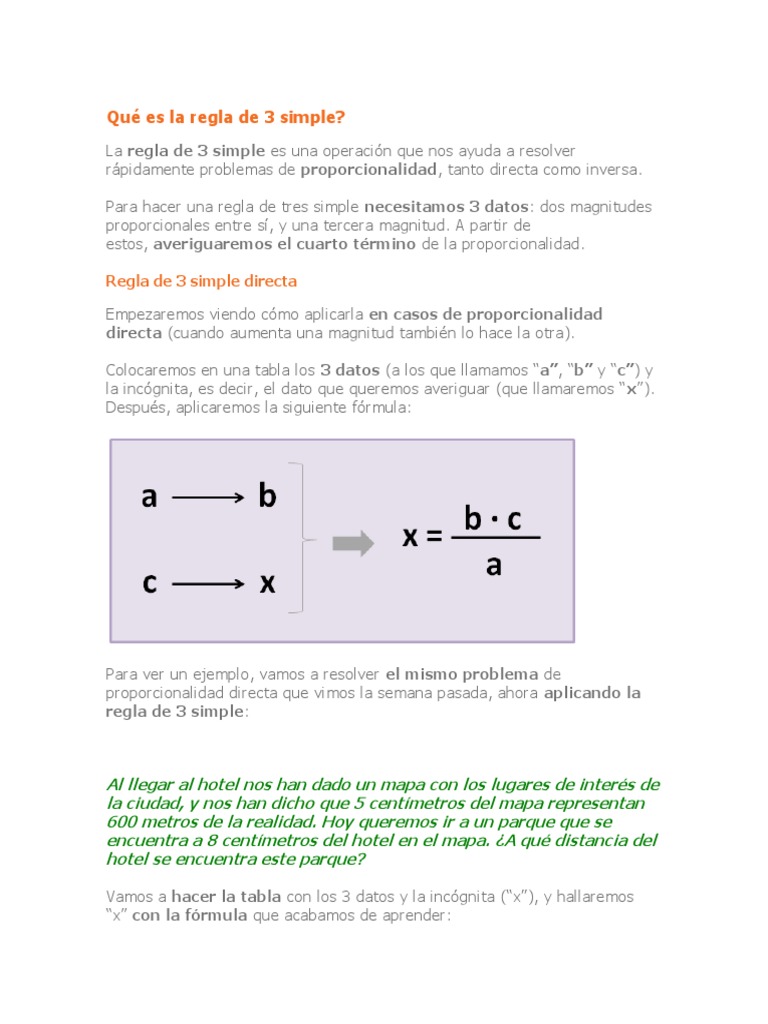 Qué Es La Regla de 3 Simple | PDF
