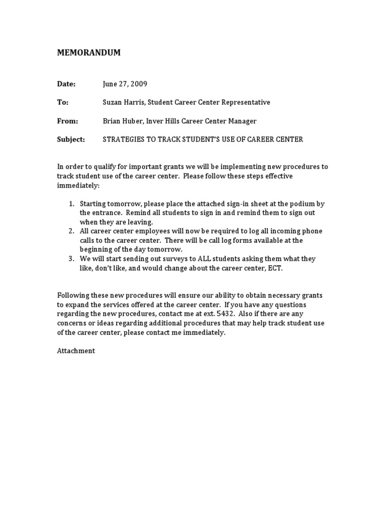 Memorandum | PDF | Career & Growth | Business