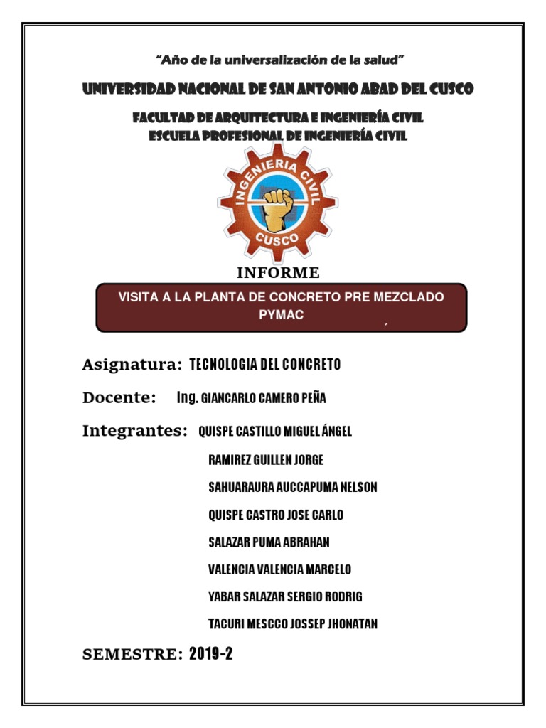 Pymac Imprimir | PDF | Hormigón | Cemento