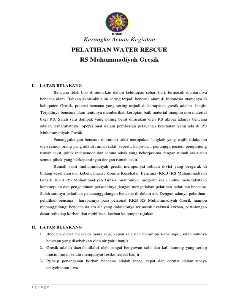 KAK Simulasi Water Rescue | PDF
