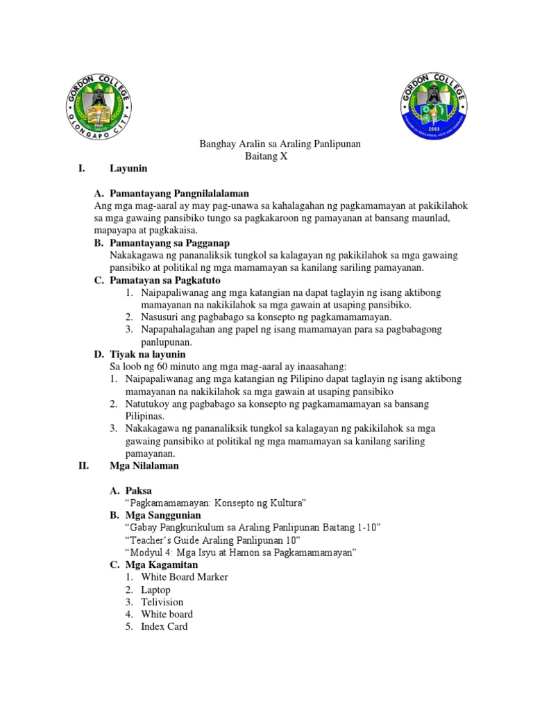Lesson Plan in AP Contemporary Day 1 | PDF