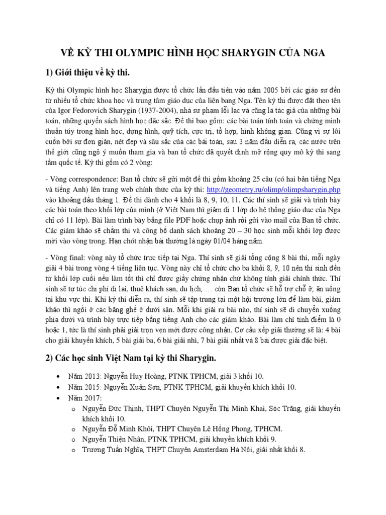 Intro - Sharygin 2017 | PDF