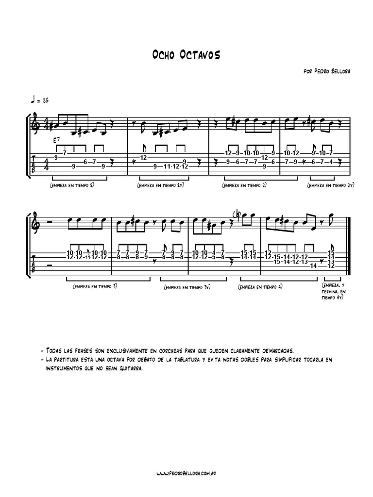 Ocho Octavos | PDF | Composiciones Musicales | Musicología