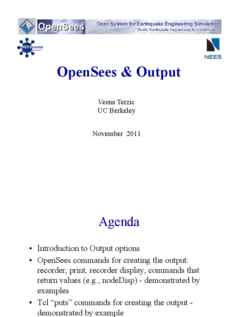 A3 OpenSees&Output | PDF | Deformation (Mechanics) | Physics