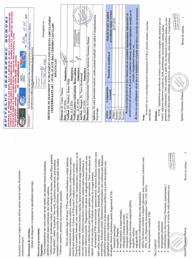 Protocolde Diagnostic Si Tratament in Insuficienta Circulatorie ...