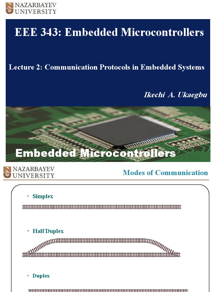 EEE 343 - Lecture 2 - Communication Protocols in Embedded Systems PDF ...