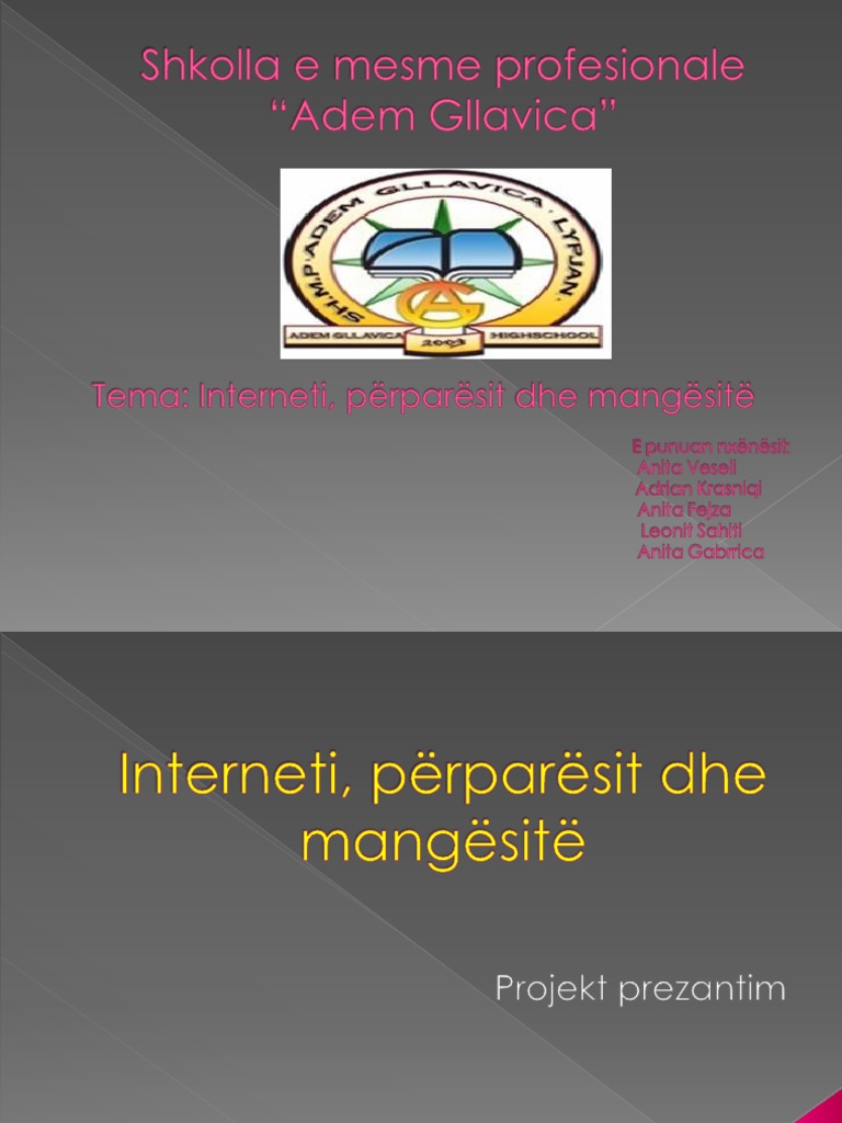 Interneti, Perparesit Dhe Mangesite | PDF