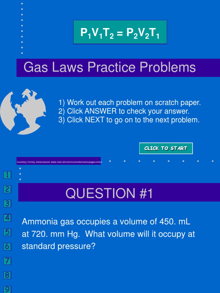 Gas Laws Practice Problems and Solutions | PDF | Gases | Density