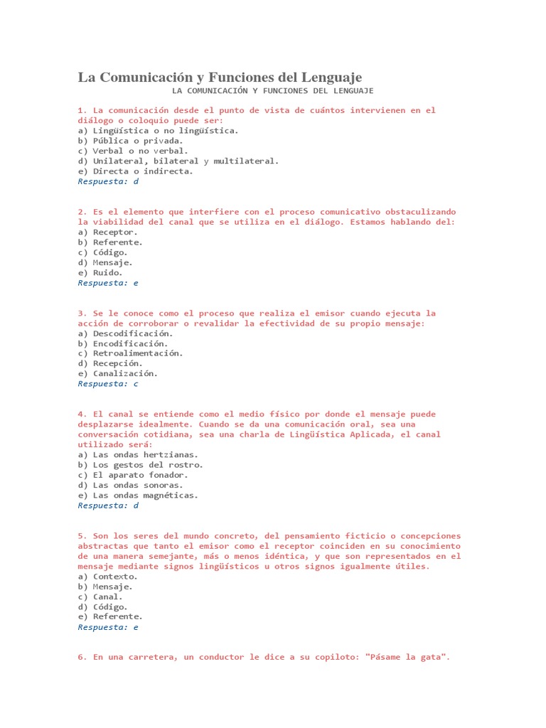 Comunicación y Funciones del Lenguaje | PDF | Comunicación | Lingüística