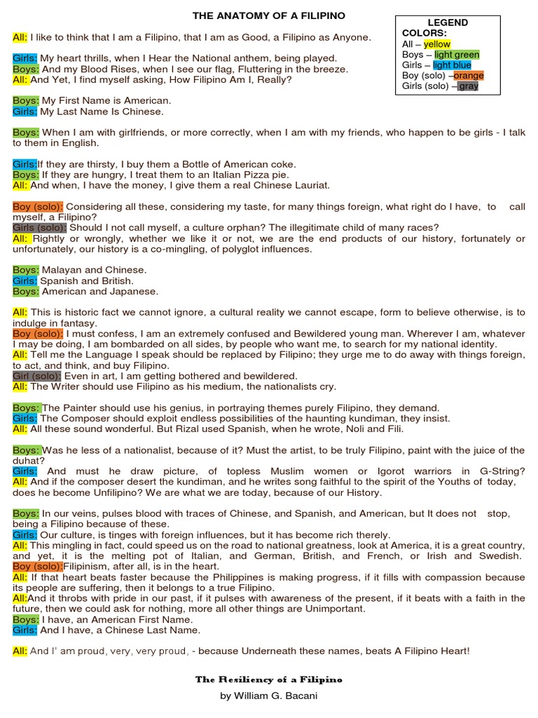 Speech Choir Piece | PDF | Philippines