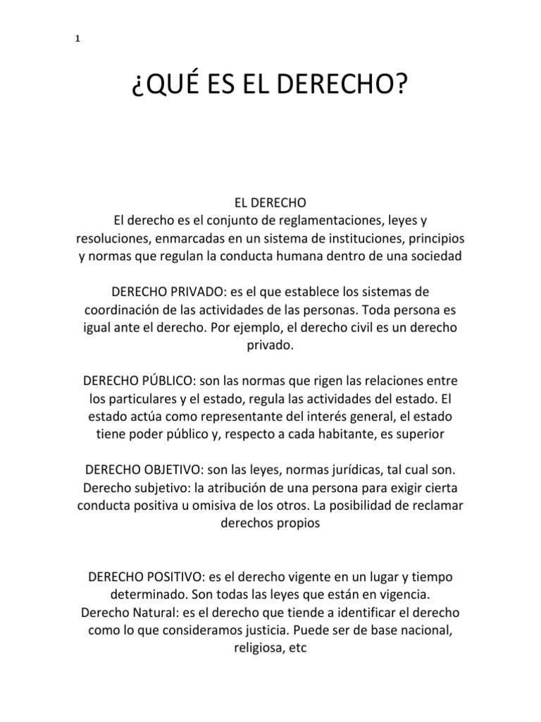 Que Es Derecho | PDF
