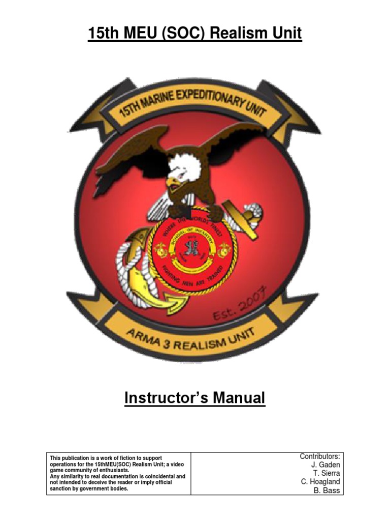 A Guide to the 15th MEU (SOC) Realism Unit: An Introduction to Training ...