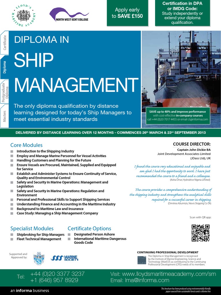 Ship Management | PDF | Professional Certification | Distance Education