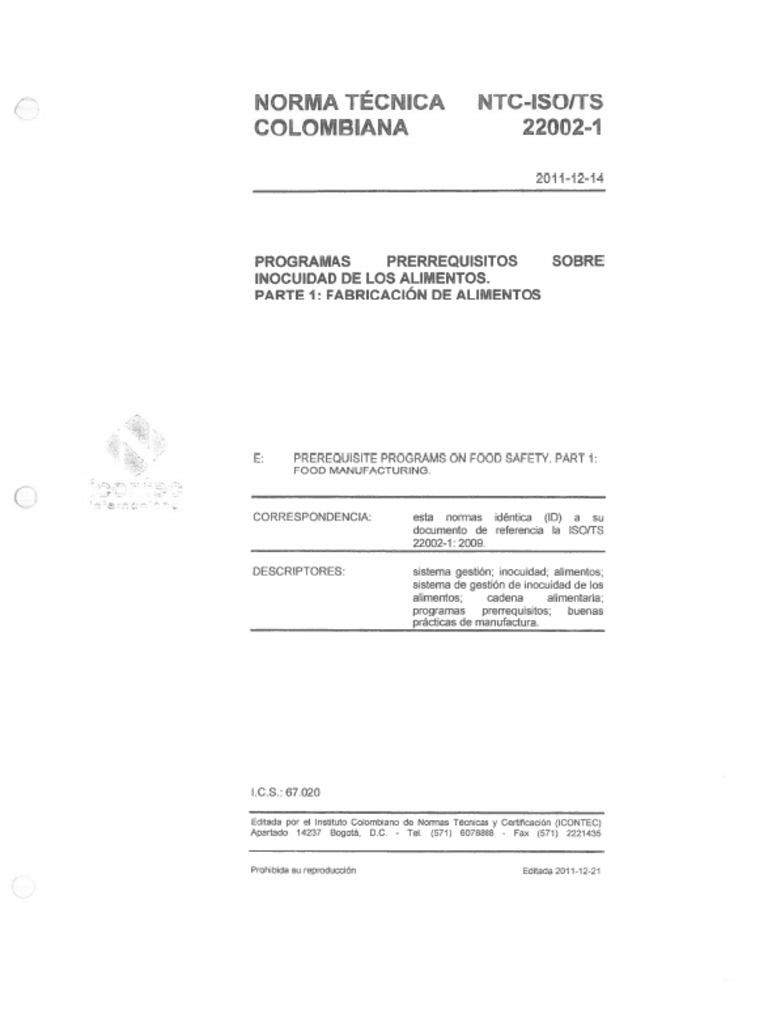 Iso 22002-1 (Escaneada) PDF | PDF
