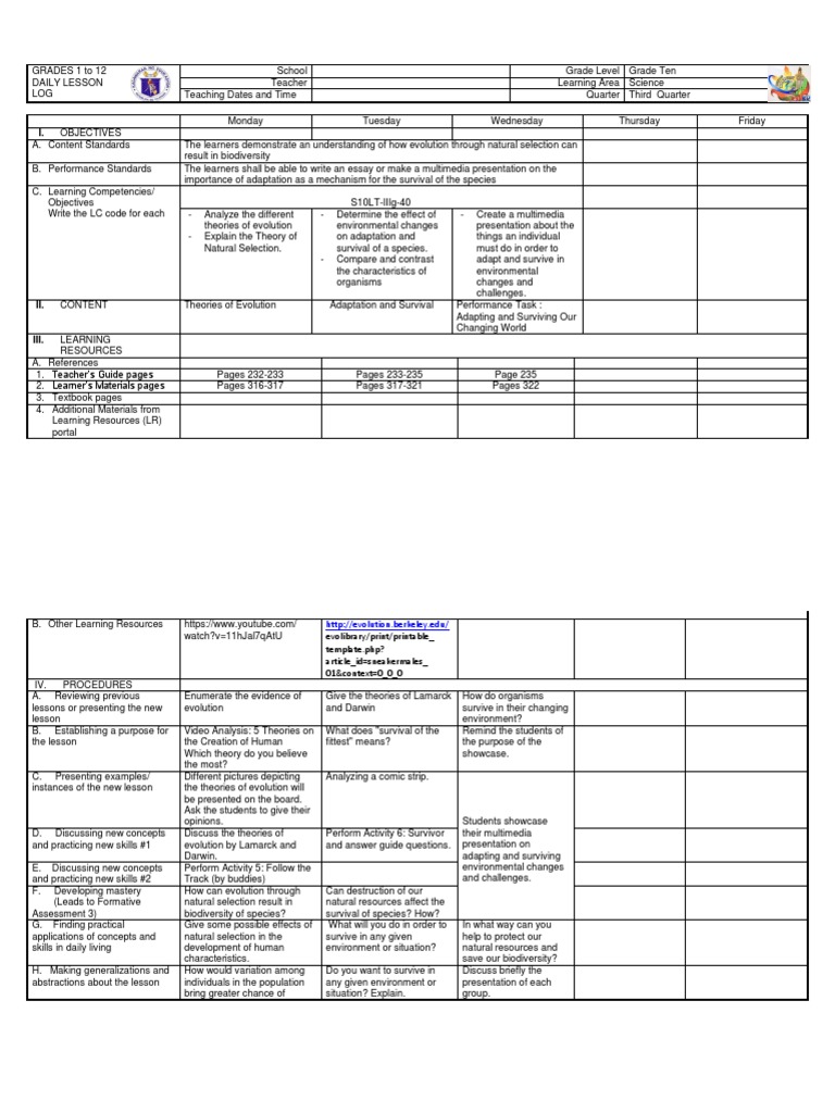 DLL Mod.3 Part 2 3RD QRTR G10 | PDF | Natural Selection | Evolution