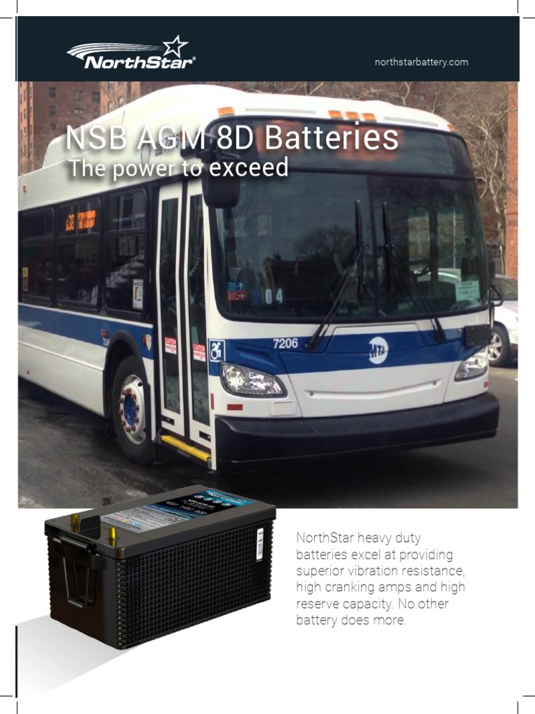 Northstar Battery AGM 8D | PDF | Battery (Electricity) | Energy Storage
