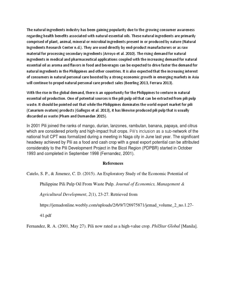 Pili Sap | Download Free PDF | Foods | Economies