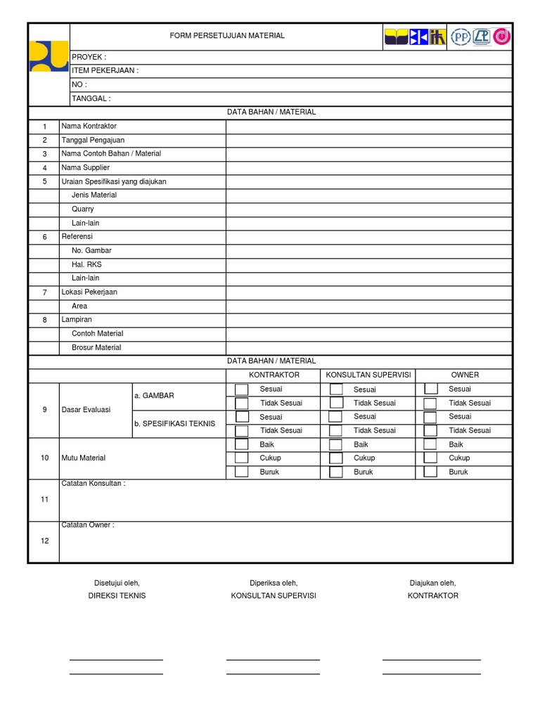 Form Material Approval | PDF