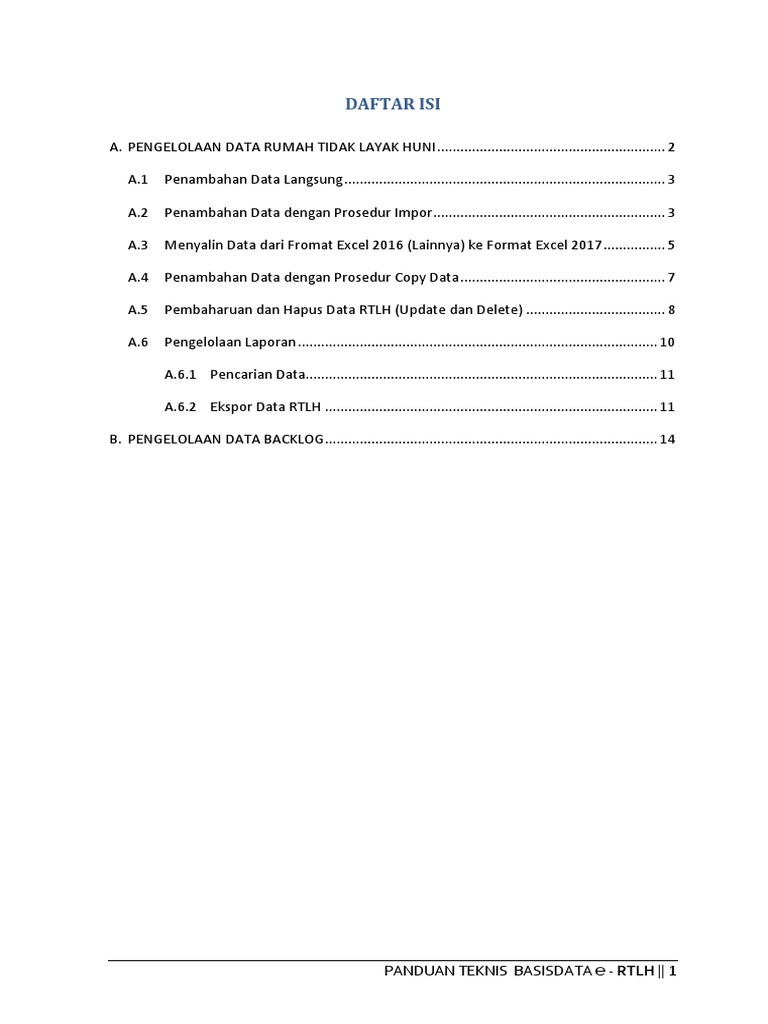 Panduan Teknis e-RTLH | PDF