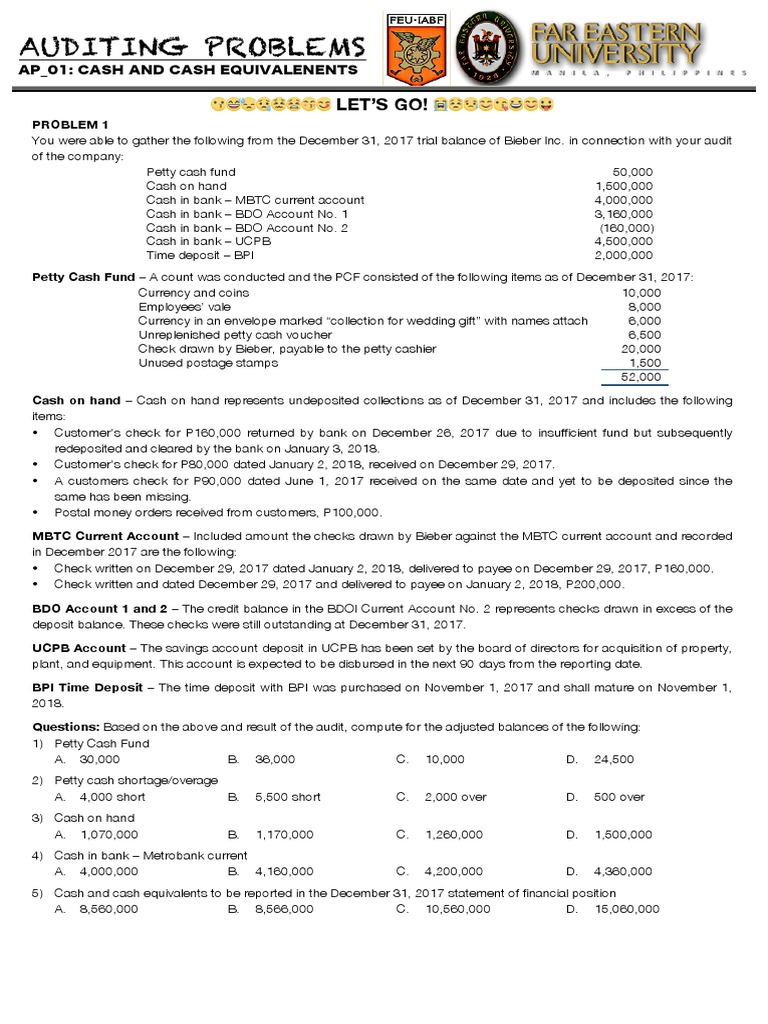 Ap - 01 Cash and Cash Equivalents | PDF | Deposit Account | Cheque