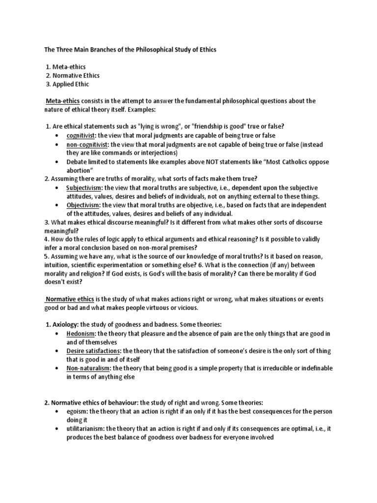 ETHICS | PDF | Objectivity (Philosophy) | Truth