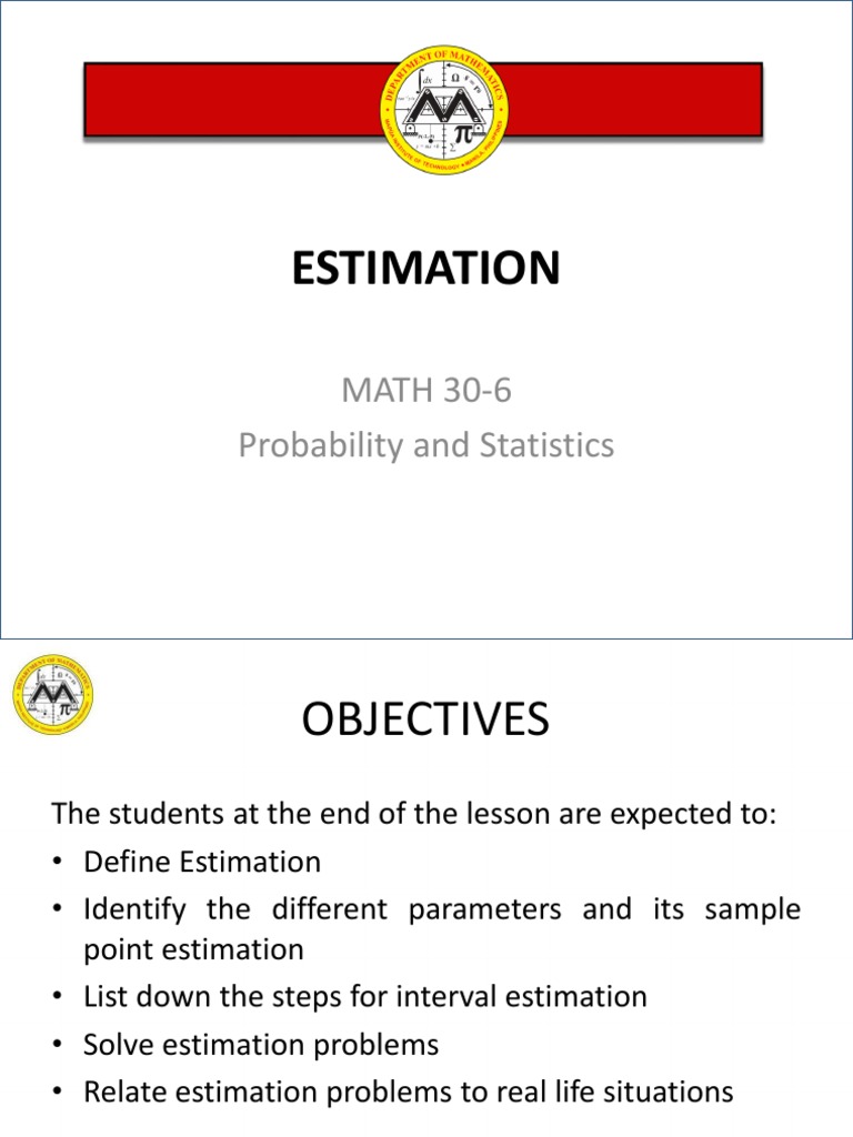 L14 Estimation | Download Free PDF | Confidence Interval | Standard Deviation