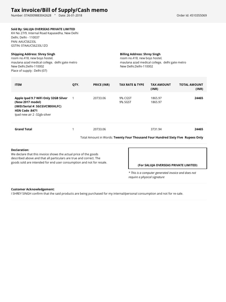 Invoice | PDF | Invoice | Receipt
