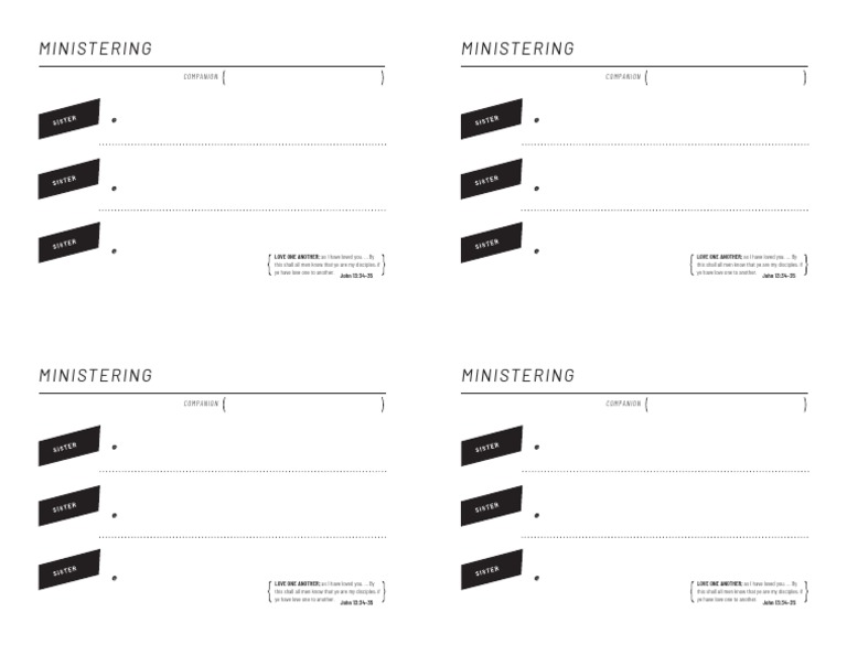 Ministering Assignments Sisters Fillable B | PDF